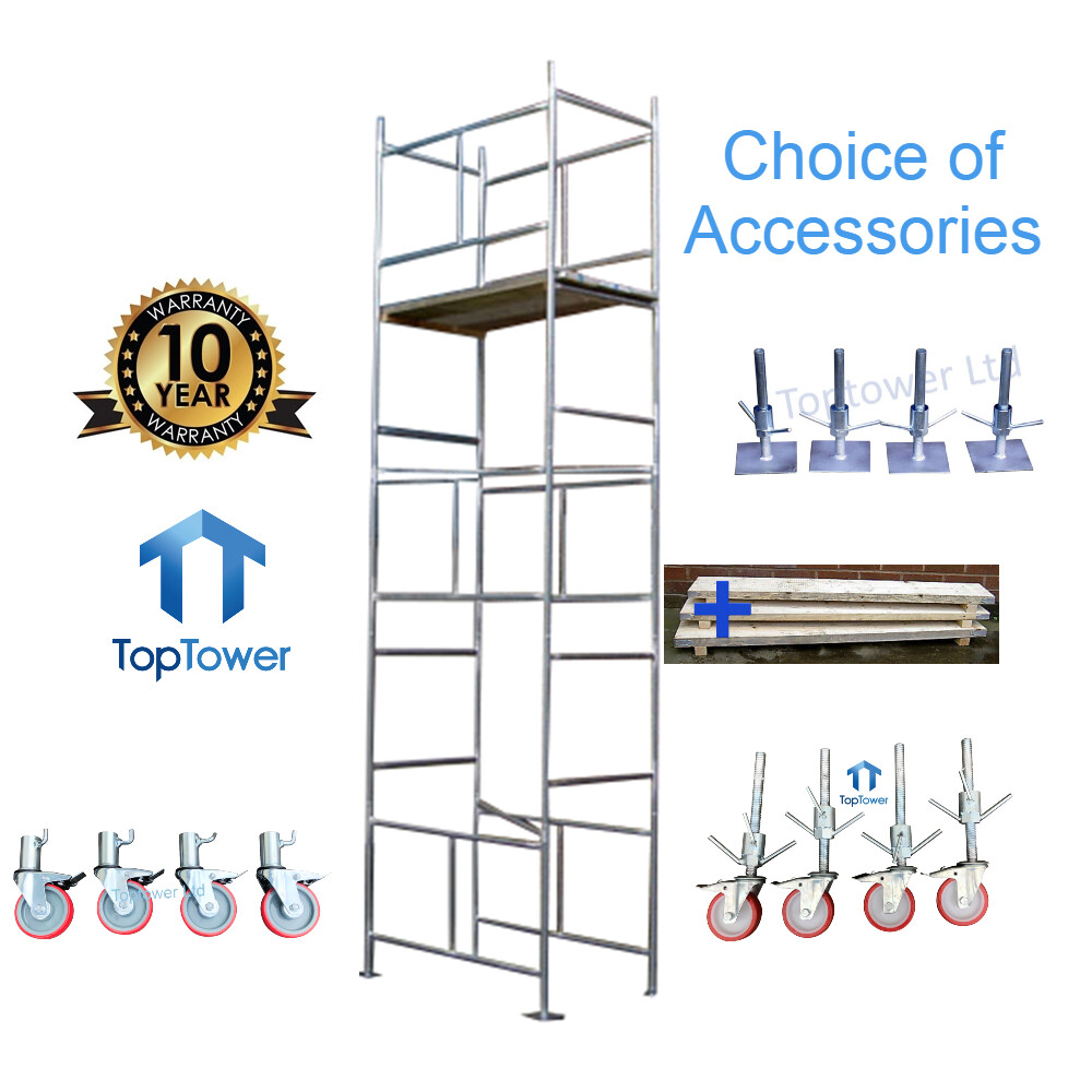Scaffold Tower + Boards 5.5m 4x2ft 6in x 18ft WH Galvanised- Choice ...