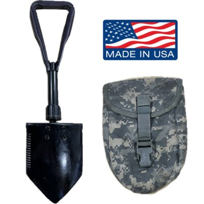 Genuine Military E-Tool with Carrier Folding Shovel Entrenching Tool ...
