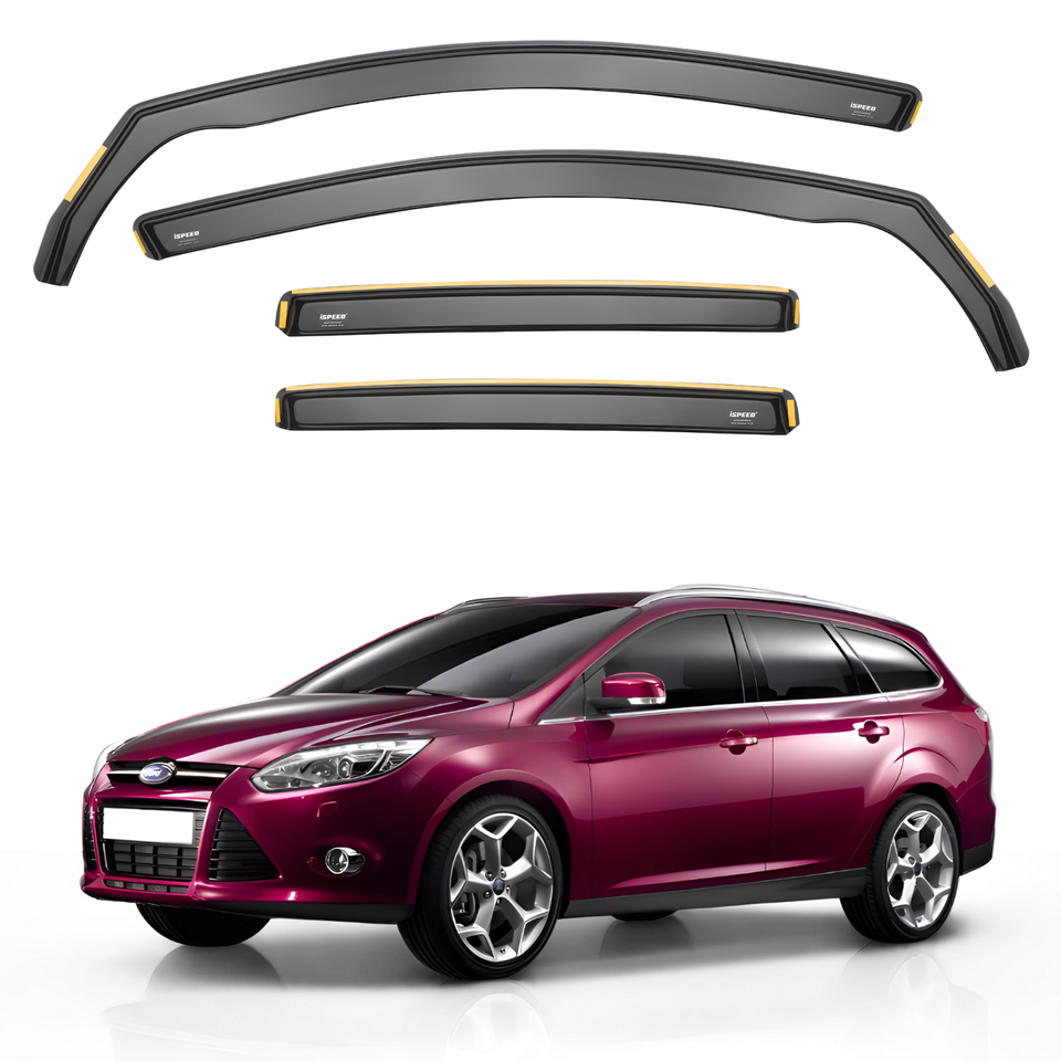 ISPEED Wind Deflectors for Ford Focus MK3 2011-2018 5-Door Estate 4pc ...