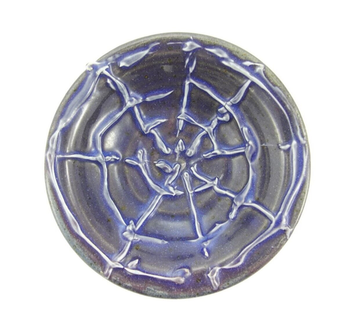 6.75" Purple Spider Web Pottery Bowl Trinket Dish Halloween | eBay