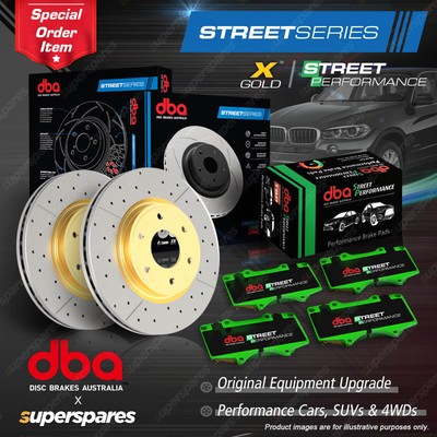 DBA Rear X-Gold Brake Rotors & Performance Pads for Dodge Nitro 2.8L 3 ...