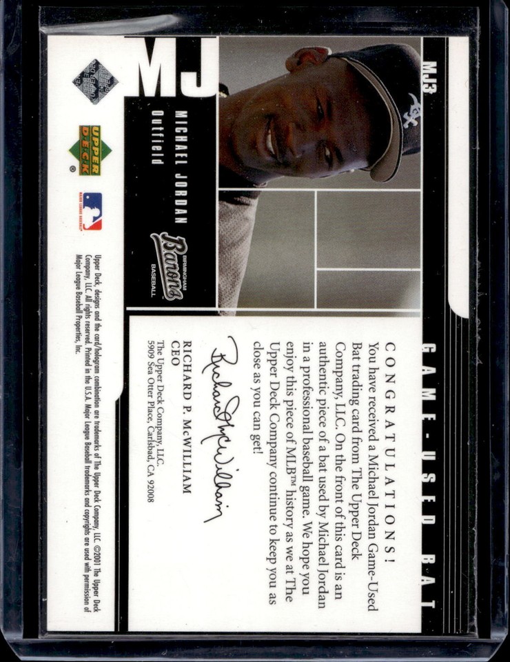 2001 Upper Deck Prospect Premieres #MJ3 Michael Jordan MJ Grandslam ...