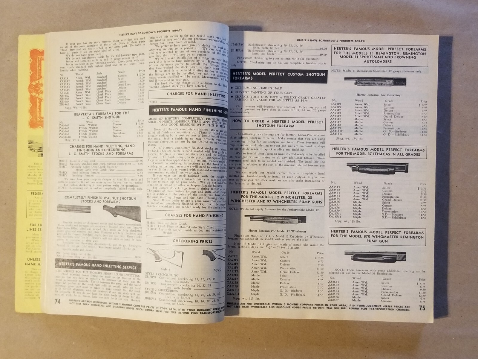 Vintage 1970 Herter's Hunting Fishing Trapping Gunsmith Textile Catalog ...