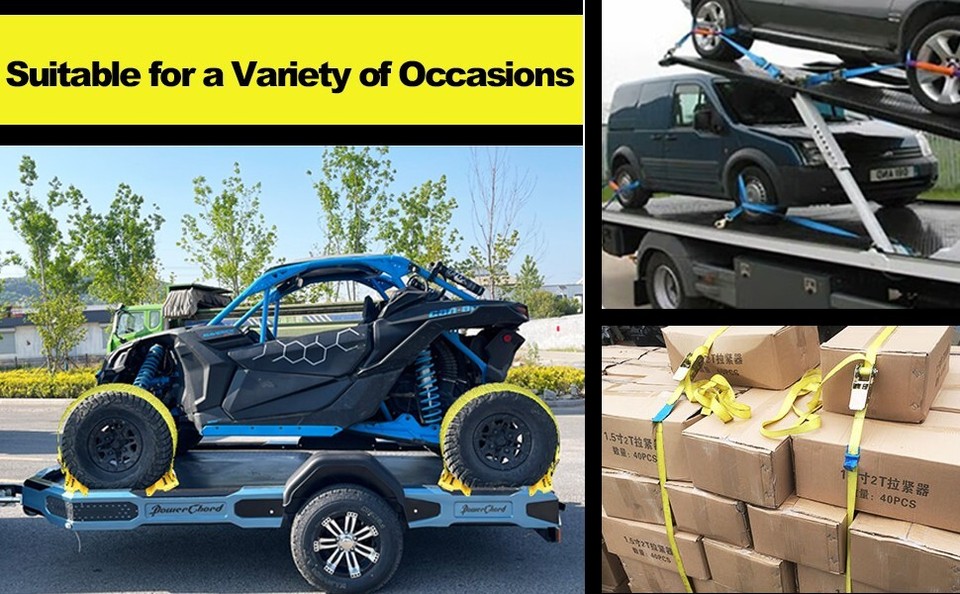 4 Wheels Utility ATV UTV SXS Trailer Tire Wheel Chock E Track Tie Down ...