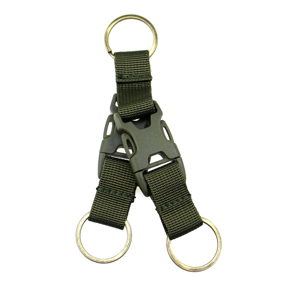 Tactical Molle Keychain Buckle Hook Camping Webbing Clip Carabiner Belt ...