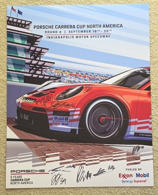 2025 Indianapolis IMSA Porsche Carrera Cup signed Event Poster Signed ...