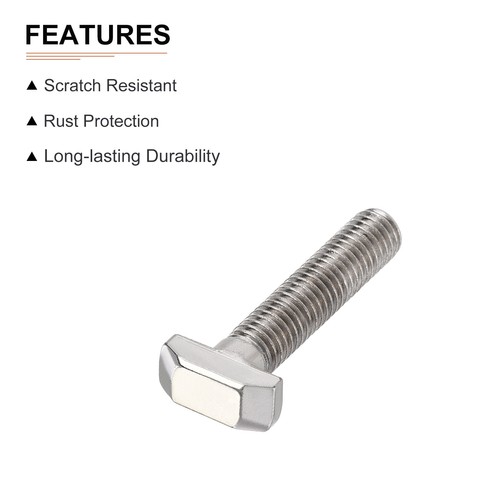 M8x35mm T-Slot Drop-In Stud Sliding Screw Bolt 5Pack T Shape Screws ...