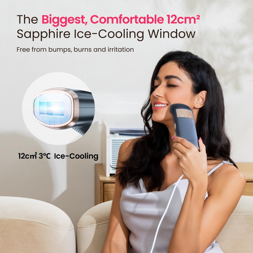 TRIPLE-Pulse IPL Laser Hair Removal, 12cm² Sapphire 37°F Ice-Cooling Contact,... | eBay