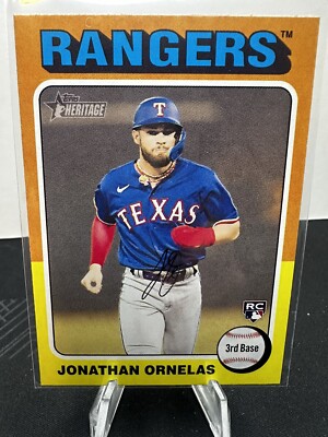 💥2024 Topps Heritage Jonathan Ornelas #421 Rookie RC Texas Rangers | eBay