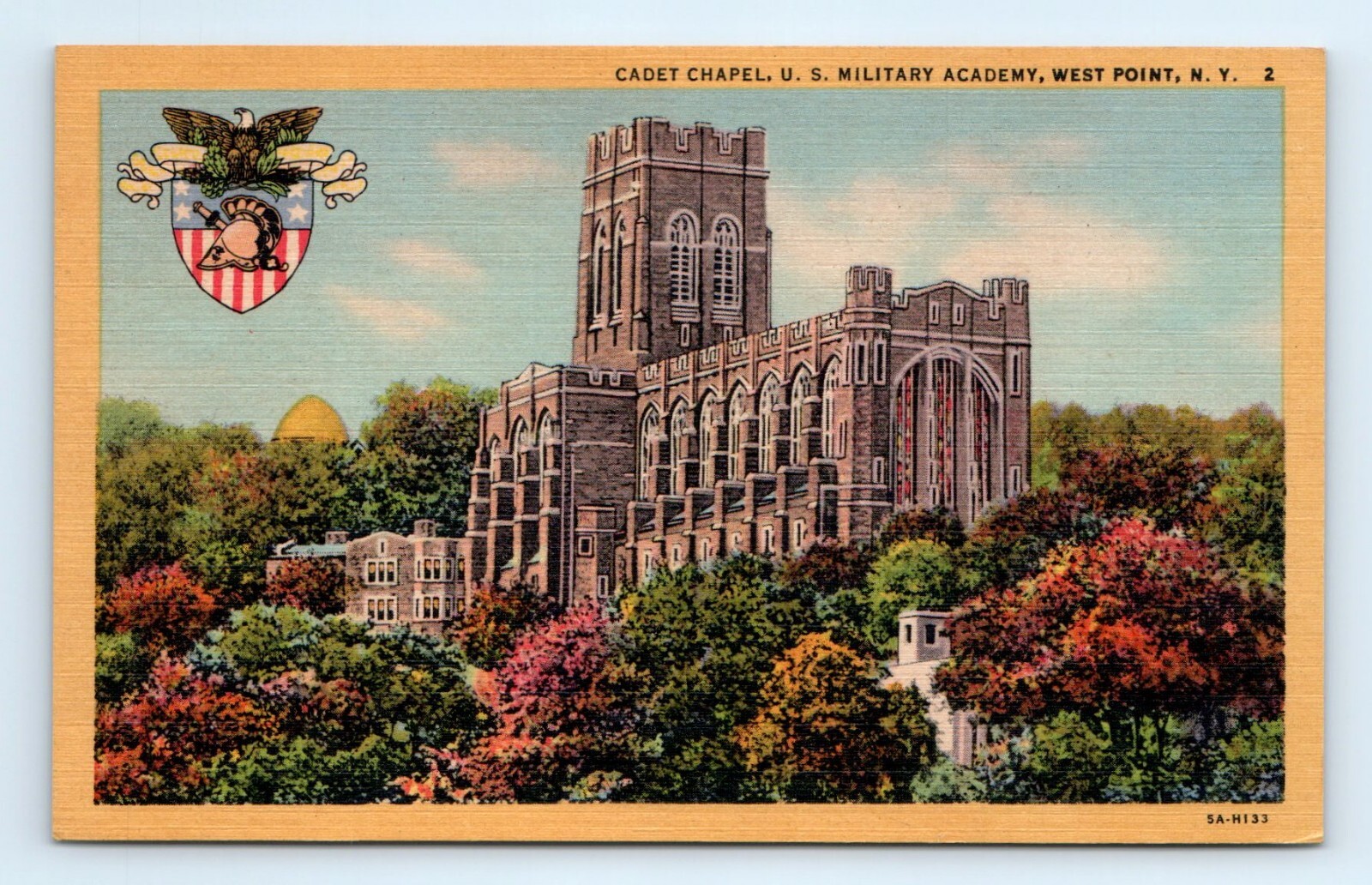 Cadet Chapel Exterior West Point Military Academy West Point NY Linen ...