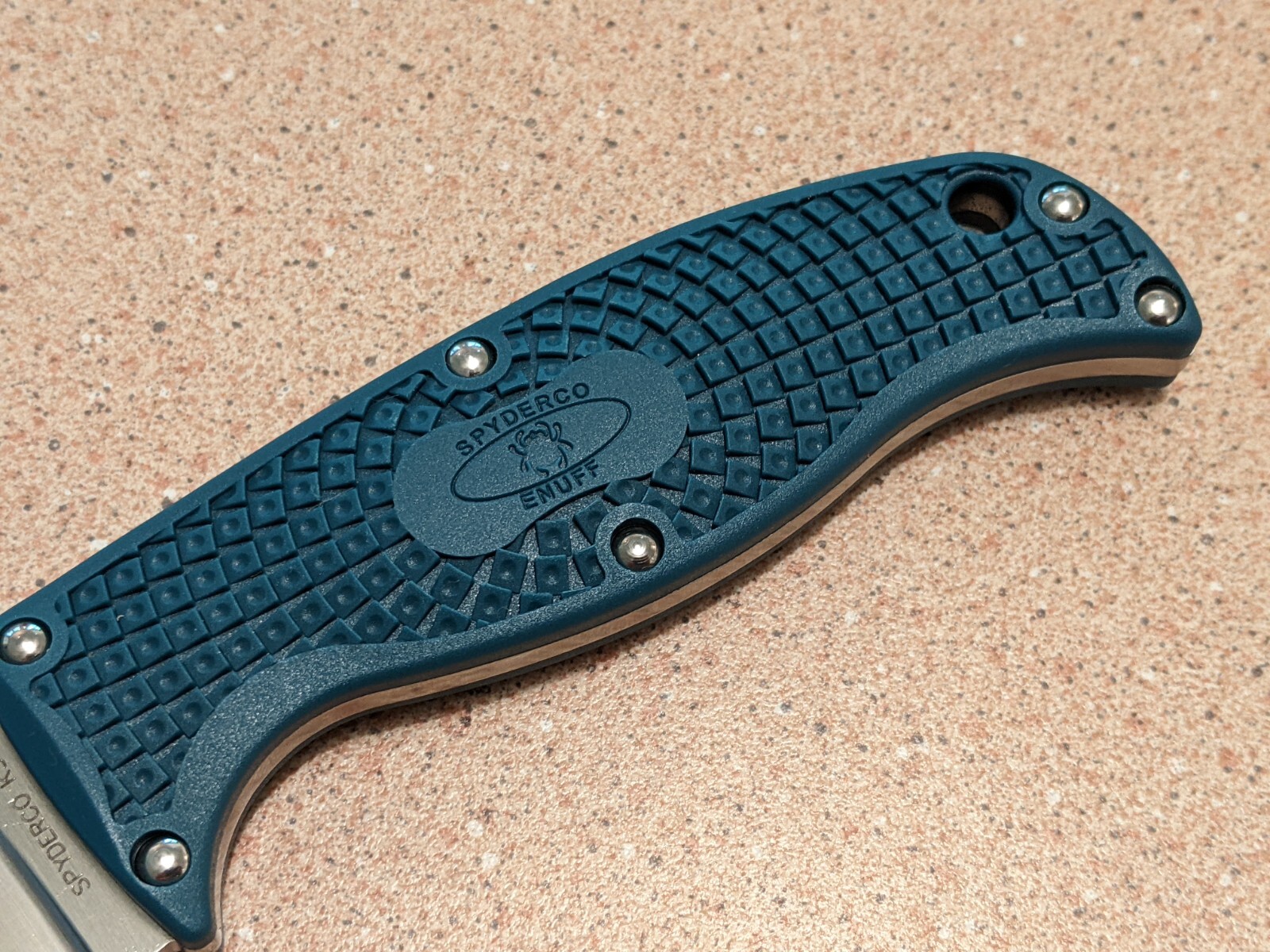 Spyderco - FB31PBL2K390 Enuff 2 Fixed VG-10 Leaf Blade Knife Blue FRN ...