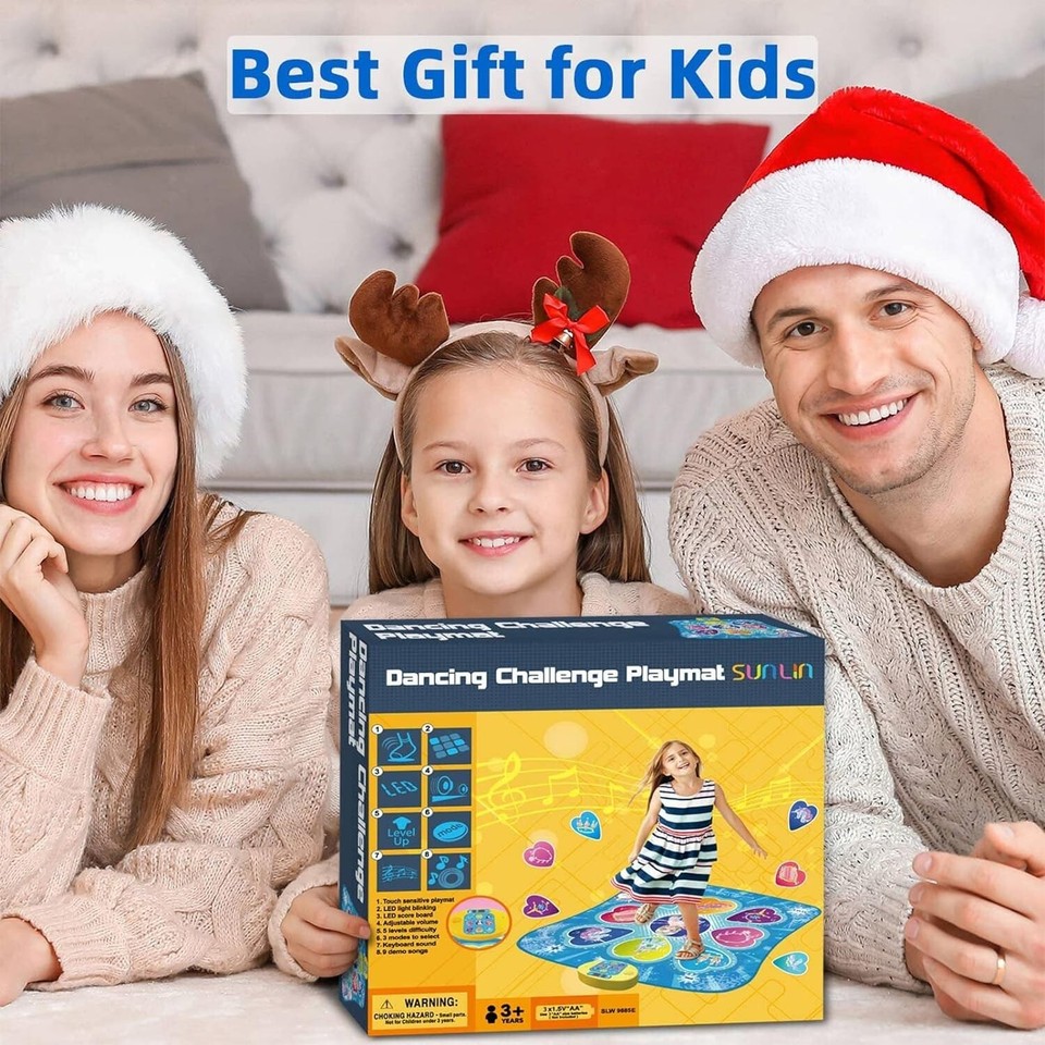 Dancing Music Play Mat Girls Dance Pad Toys Dance Mixer Rhythm Step ...