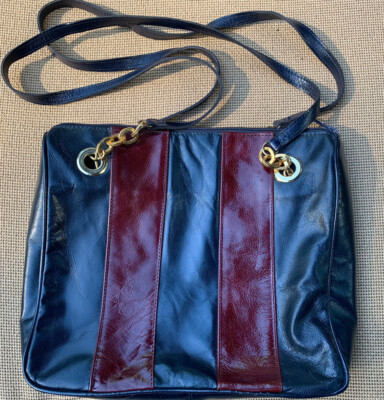 Vintage LJ Simone Genuine Leather Handbag | eBay