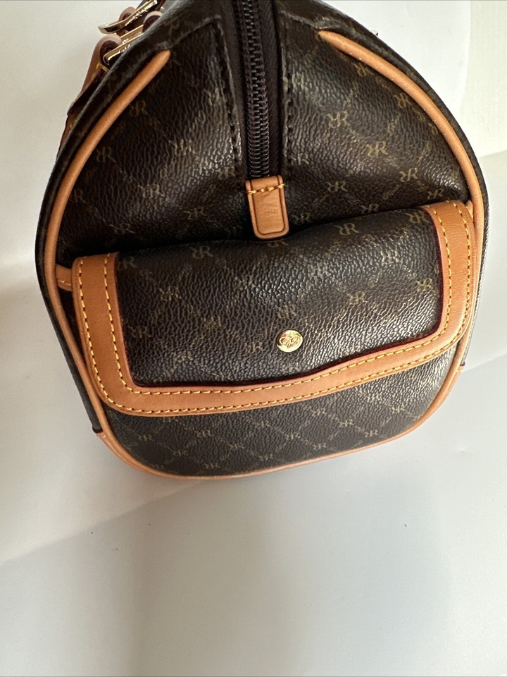 Rioni Moda Italia Signature Logo Boston Top Handles Bag Purse 2 side ...