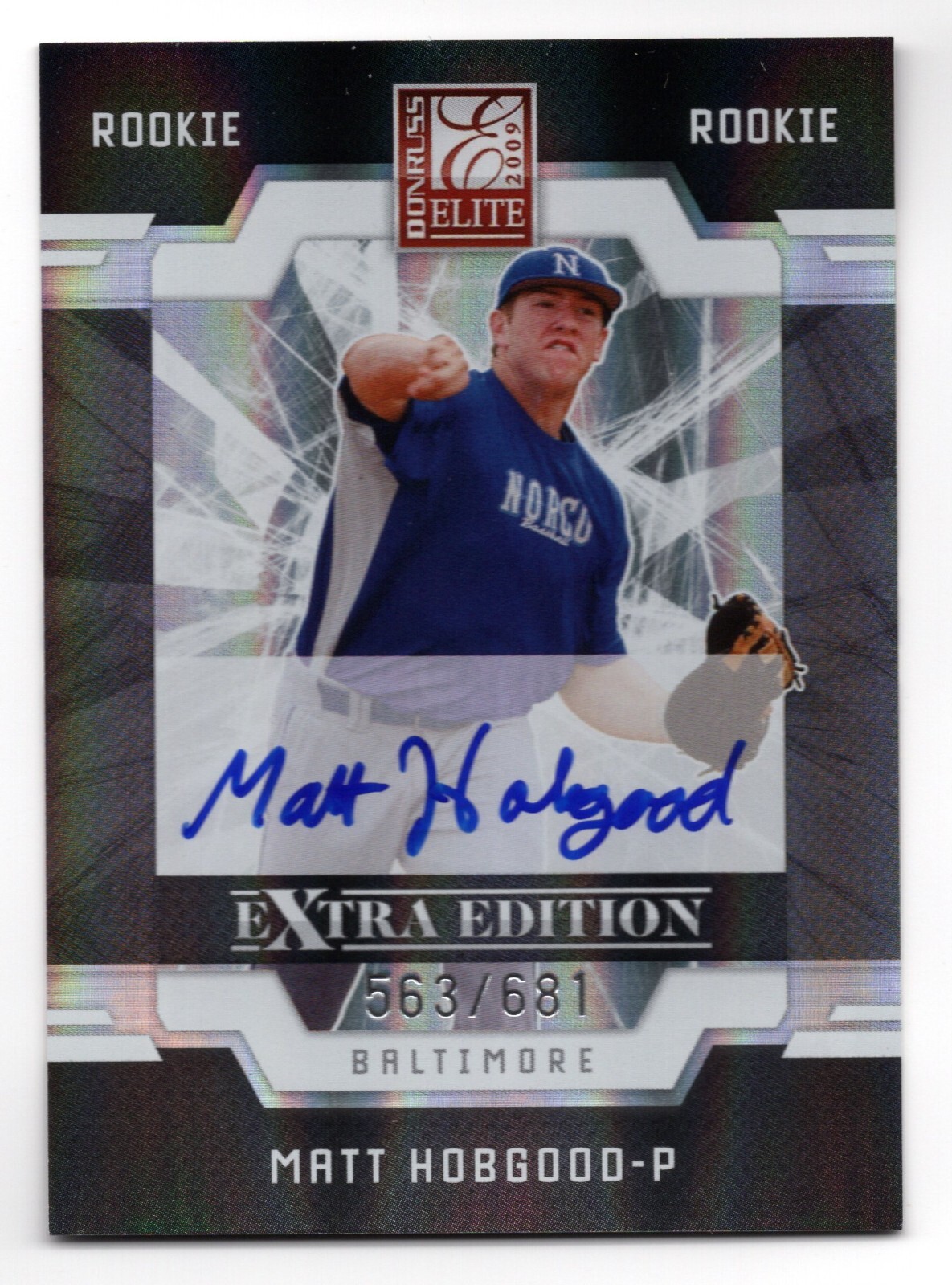 2009 Extra Edition Matt Hobgood Autograph RC #d /681 - Baltimore ...