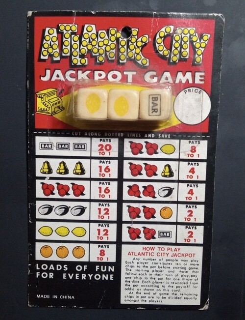 Vintage Atlantic City Jackpot Dice Game - Rare | eBay
