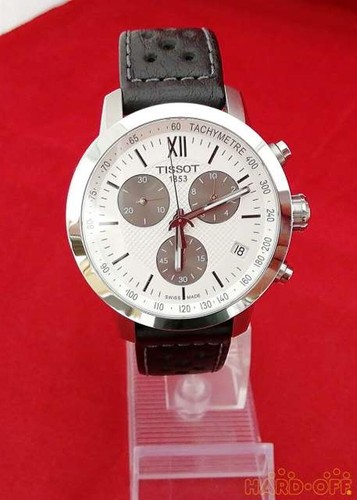 Tissot T055417 A ES13 Chronograph Quartz Men Watch White Dial Analog ...