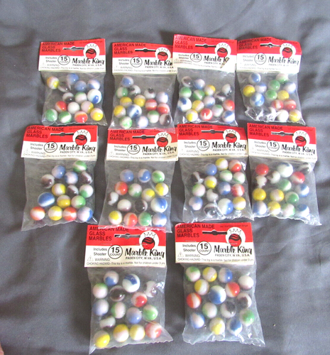 10 Marble King 15 count Marbles Pack w/shooter Unopened packs | eBay