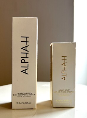 Alpha-H Generation Glow Daily Resurfacing Essence 100ml + Liquid Gold ...