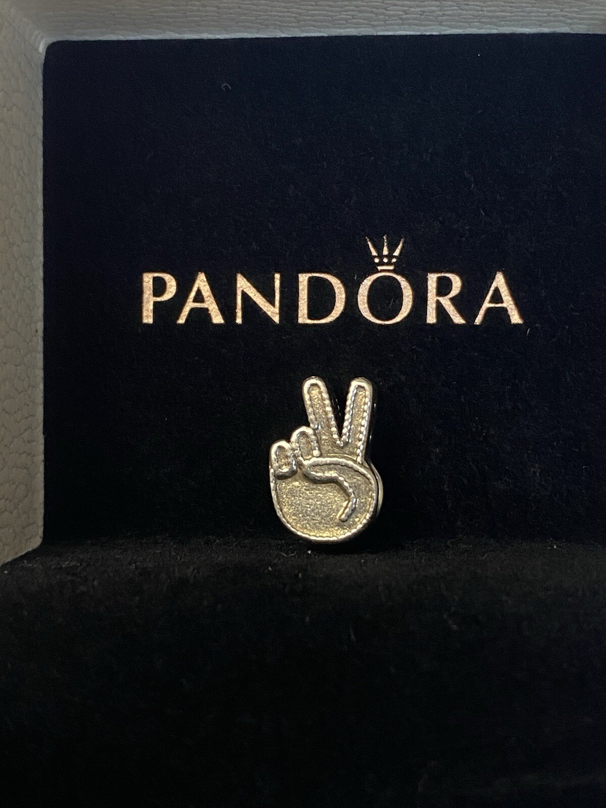 Authentic Pandora Symbol of Peace Sign Charm Sterling… - Gem