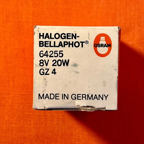 Osram 64255 8V 20W GZ4 Halogen Bellaphot Bulb Cup Lamp NOS Germany | eBay