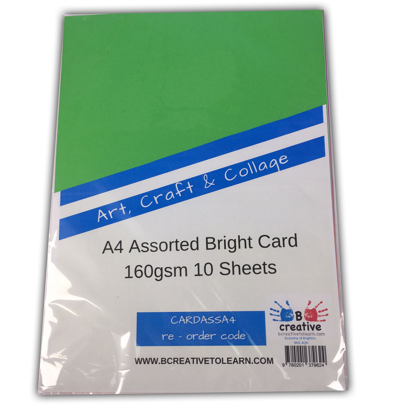 A4 Card Assorted Coloured 160gsm 10 Sheets Multi Coloured Ideal for ...