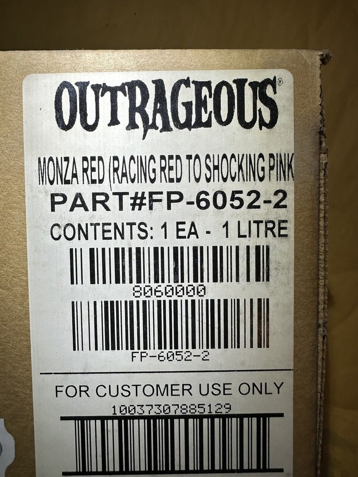 Outrageous MONZA RED , Paint , Basecoat, FLIP FLOP RED TO PINK to BLUE ...
