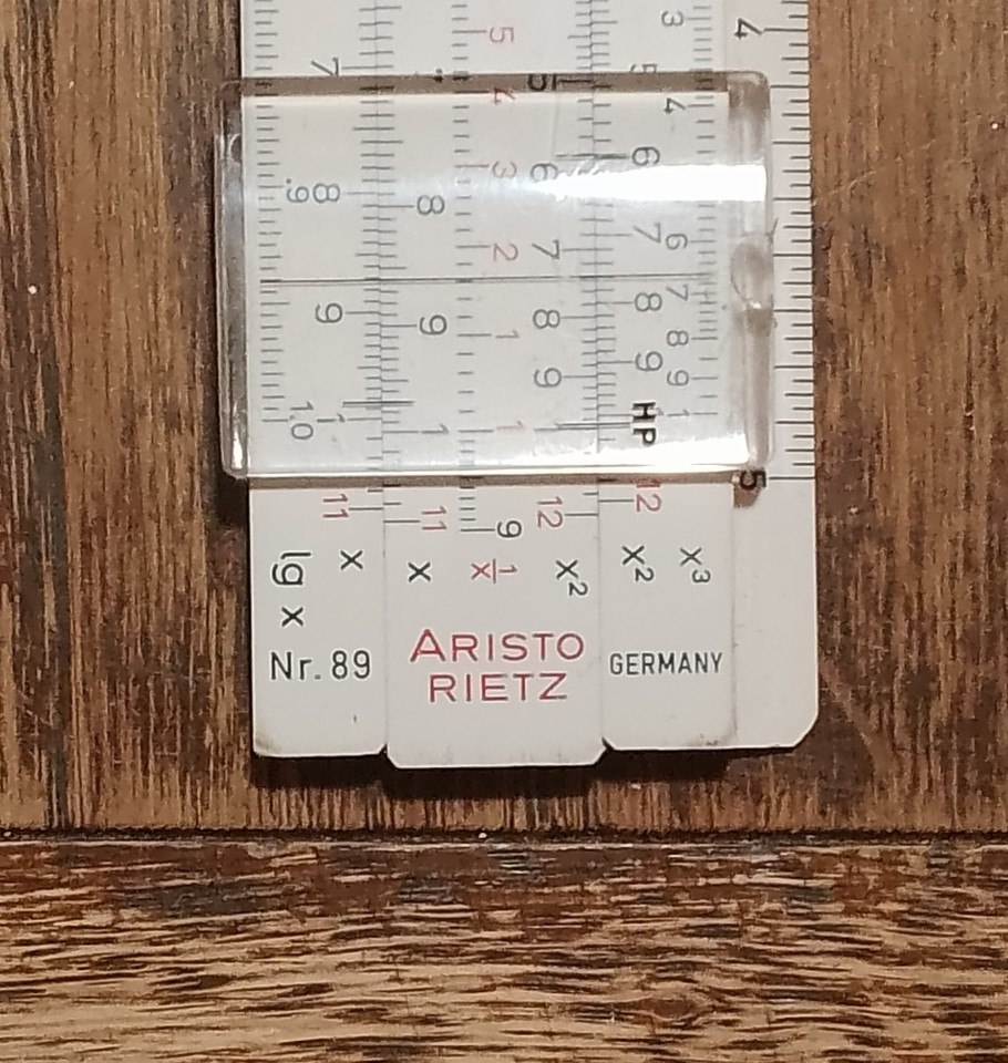 Vintage Aristo Rietz 89 - 6 in. plastic slide rule in original ...