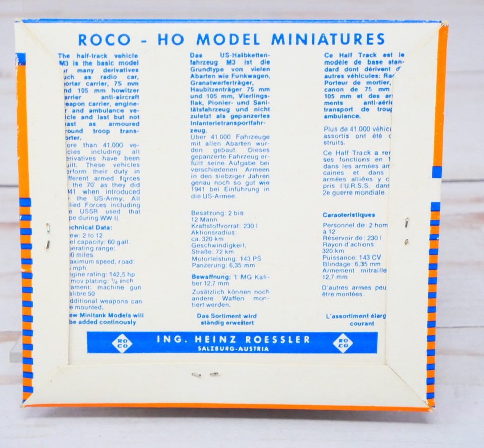 Herpa Roco Minitanks Z-280, WWII US Army M3 Half-Track, HO Scale | eBay