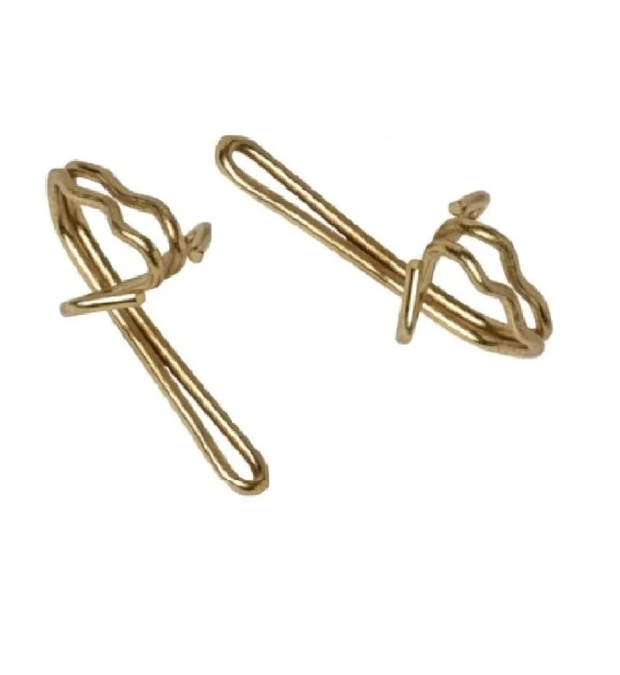 HEADER TAPE PENCIL PLEAT HOOKS SILVER & BRASS METAL CURTAIN HOOKS | eBay UK