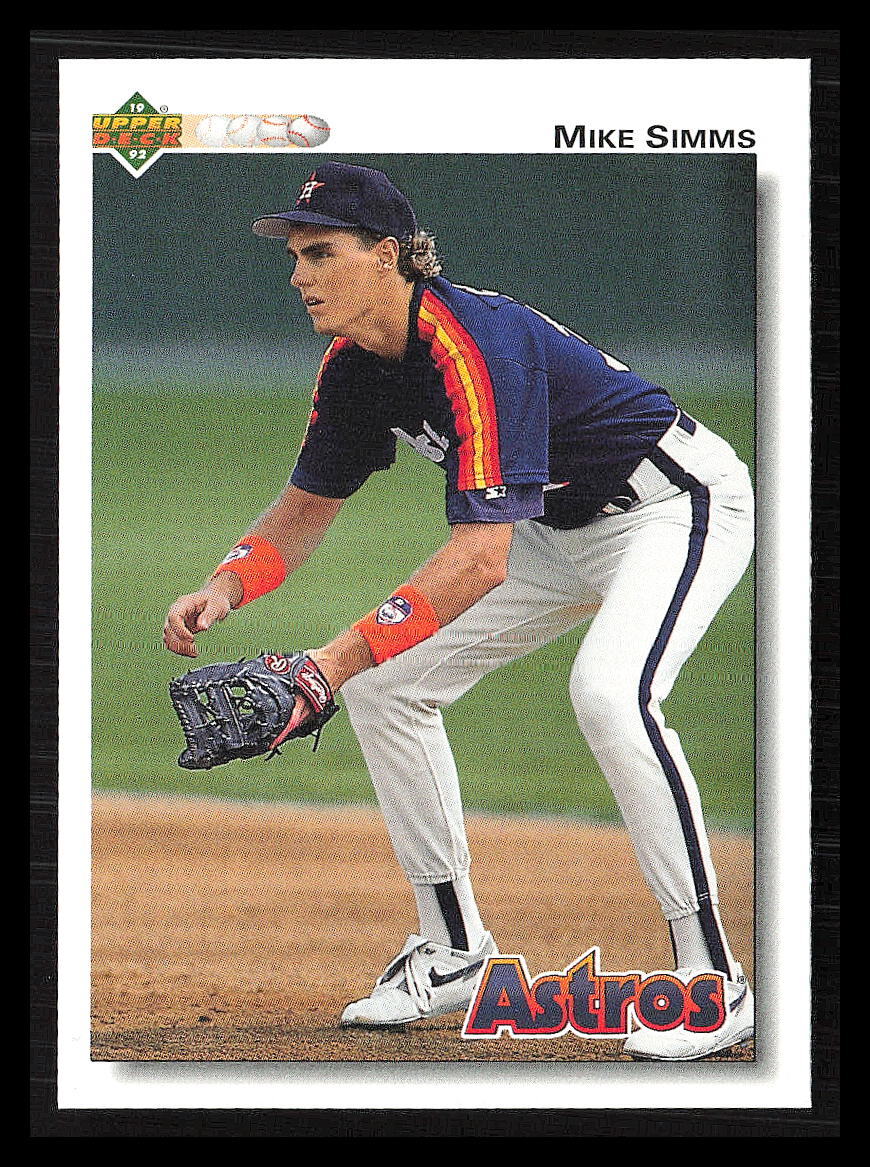 Mike Simms 1992 Upper Deck #584 Houston Astros | eBay