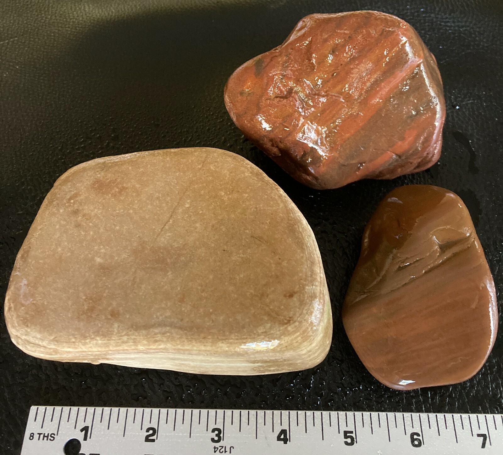3pc Michigan Banded Stones - Red Rhyolite, Brown Chert & Beige Mudstone ...