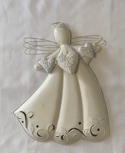 Angel Metal Hanging Wall White Art Decor Rustic Country Shabby Chic ...