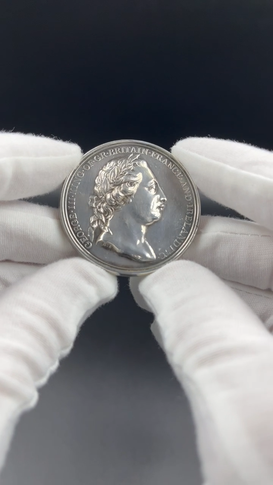 1772 CAPTAIN COOK'S RESOLUTION & ADVENTURE 43mm SILVER MEDAL & ARCTIC ...