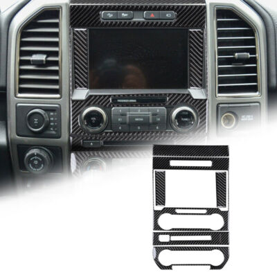 Carbon Fiber Interior 8-inch Touch Screen Cover Trim Set For Ford F-150 ...