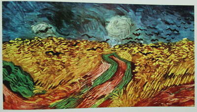 VAN GOGH 1960 TIPPED IN COLOR LITHOGRAPH, CROWS OVER CORNFIELD | eBay