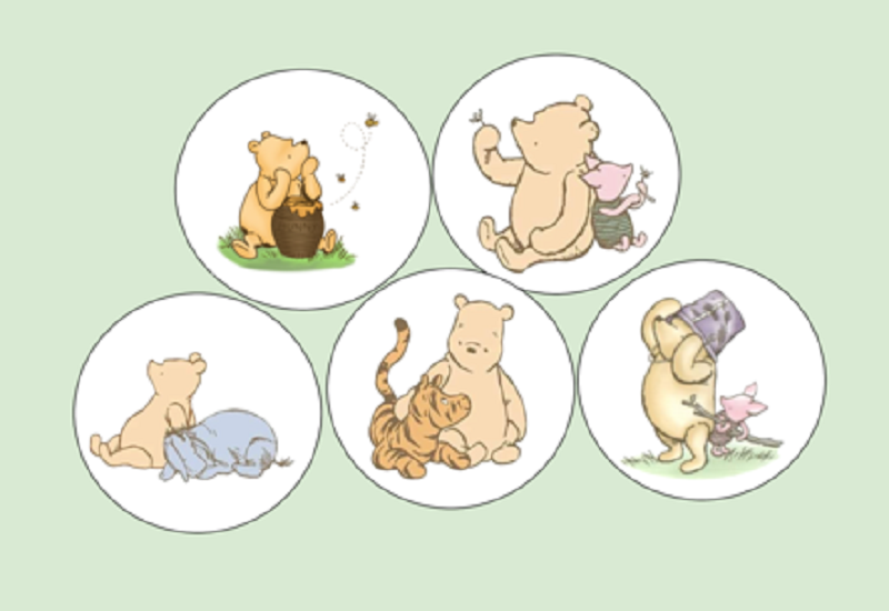 Vintage Winnie The Pooh Baby Shower Printables Personalised Vintage
