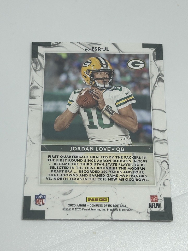 2020 Donruss Optic Jordan Love Elite Series Rookie Card RC #ESR-JL ...