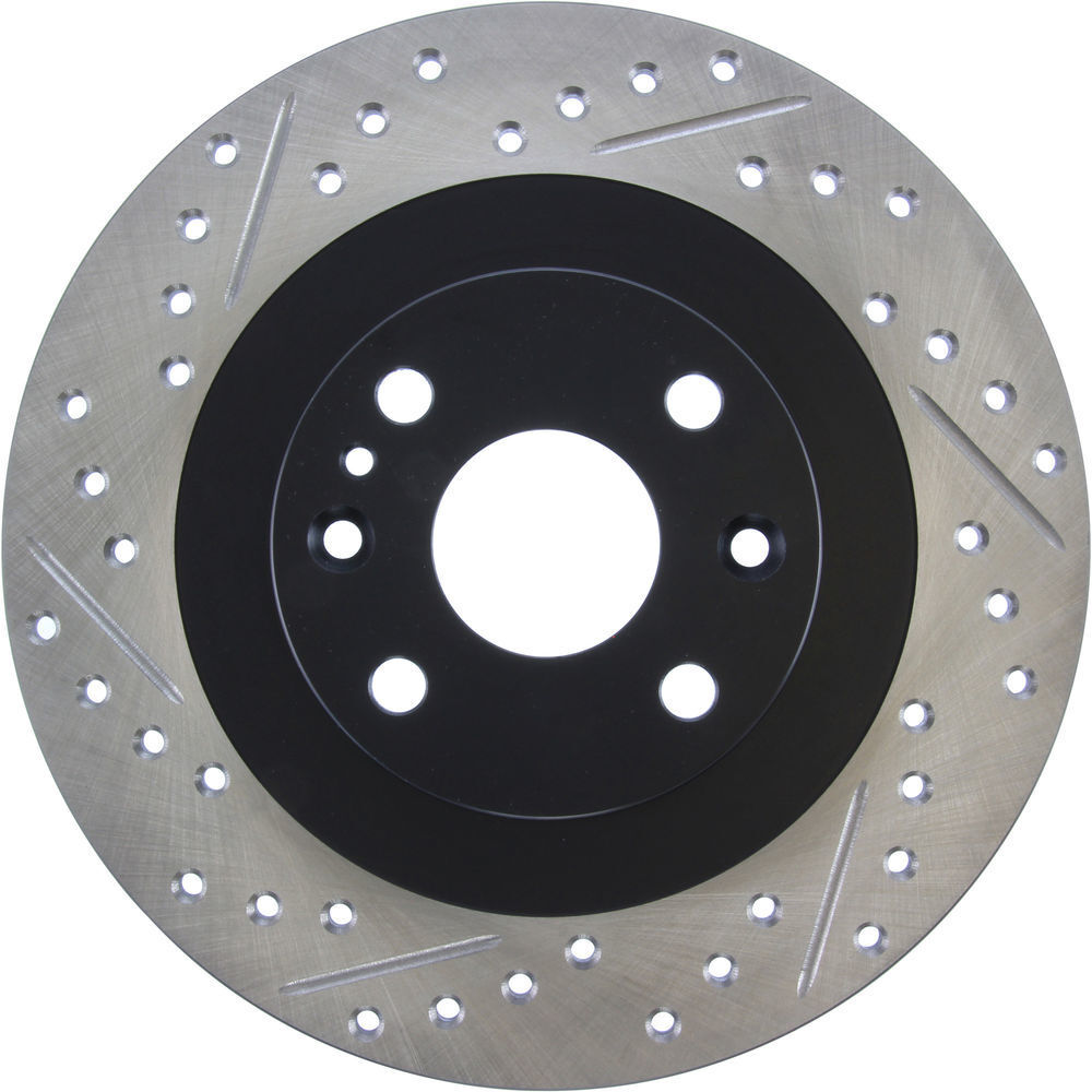 Disc Brake Rotor-Sport Cross-Drilled and Slotted Stoptech fits 01-05 ...