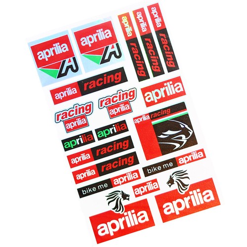 Laser Reflective Aprilia Racing motorcycle decals 19 stickers set rsv ...