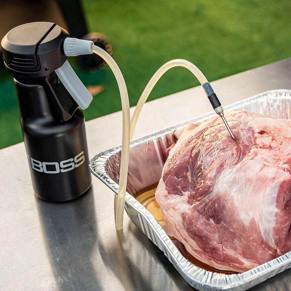 Pit Boss BBQ Spritz Bottle Multipurpose Tool with Steel Injector & Hose ...