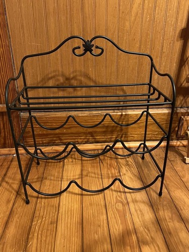 Longaberger Foundry Wrought Iron Tabletop Beverage - Wine Rack 17 x 15 ...