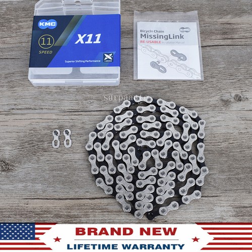KMC X11 11-Speed 118L Bike Chain Gray Stretch-Proof fits Campy SRAM ...