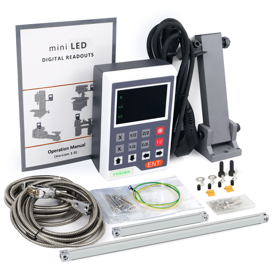 LED Digital Readout Dro Display+2pc Magnetic Scale for Mini Metal Lathe ...