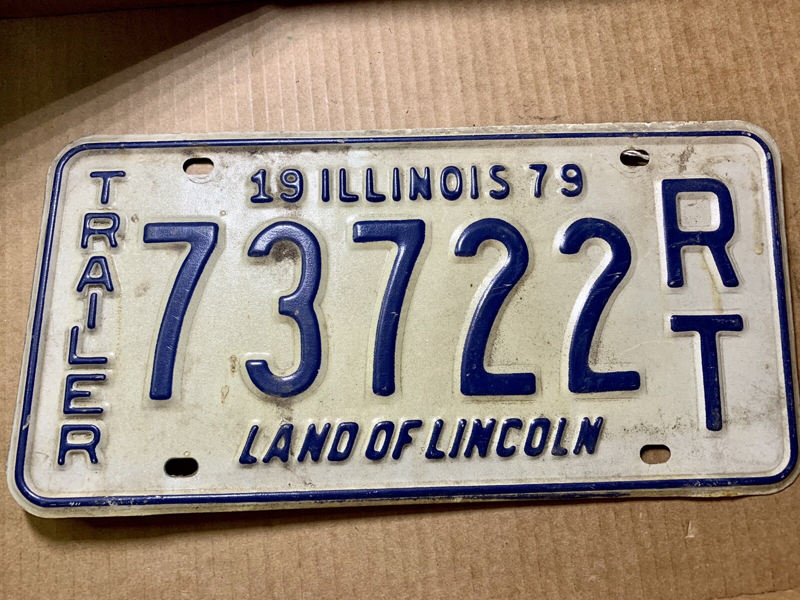 1979 Illinois Trailer License Plate # 73722 RT | eBay