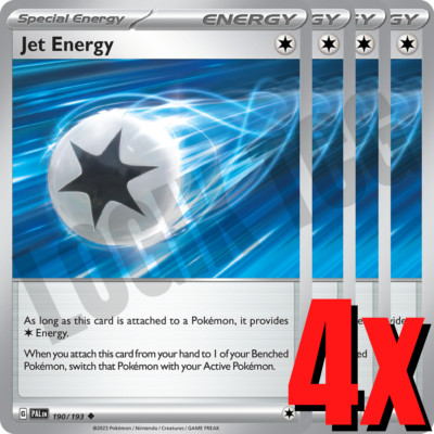 4x Jet Energy 190/193 x4 - Paldea Evolved - Pokemon TCG - Playset | eBay