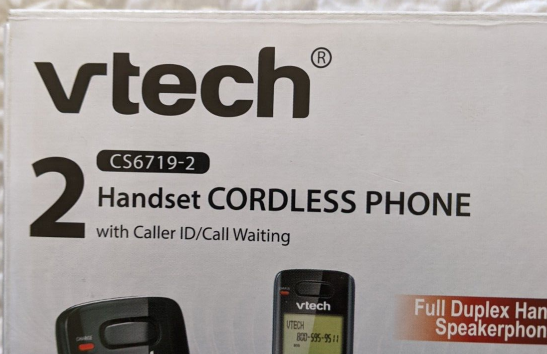 VTech CS6719-2 2 Handset Cordless Phone System w/ Caller ID NEW Open ...