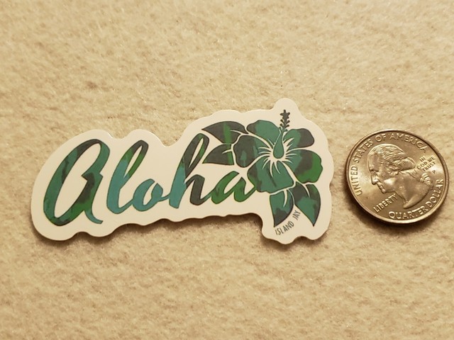Aloha Sticker Green Decal | eBay