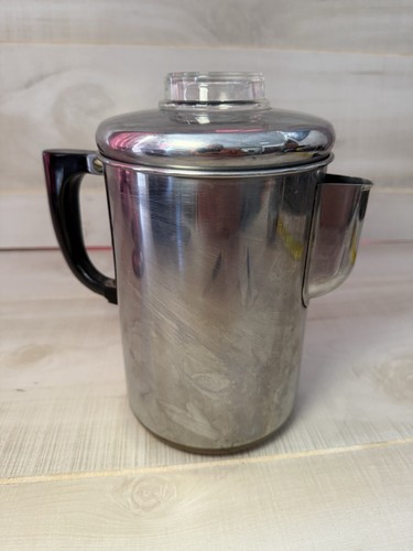 VTG Ekcoware Stainless Steel Thick Copper Bottom Coffee Percolator Pot ...