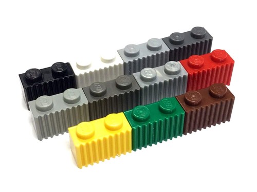 LEGO 2877 Brick, Modified 1 x 2 with Grille / Fluted Profile - FREE P&P ...
